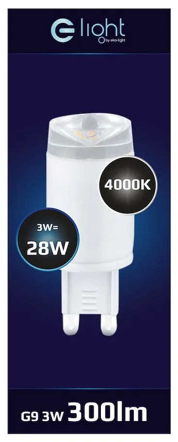 Dekorační LED žárovka G9 neutrální 4000k 3w 300 lm keramická