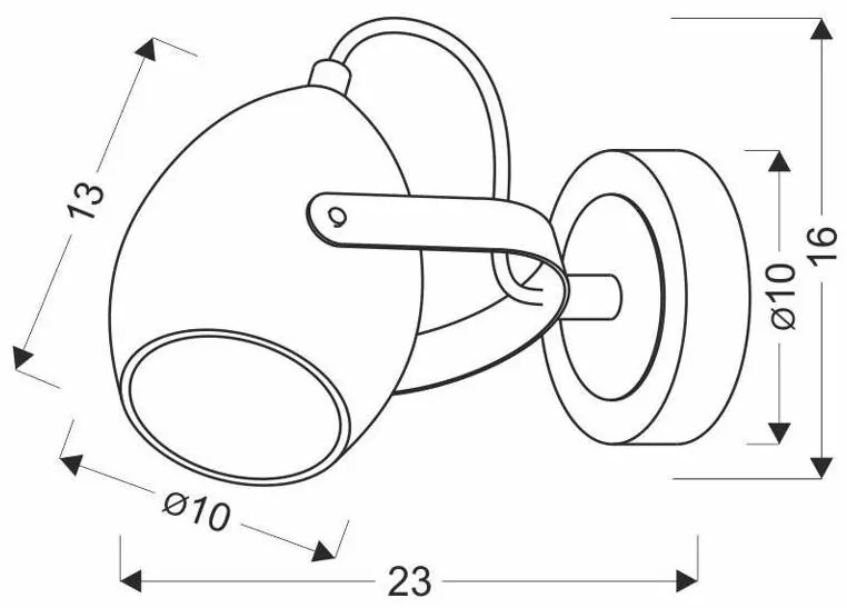 Černo-měděné stropnínástěnné svítidlo Anica pro žárovku E14  - Candellux