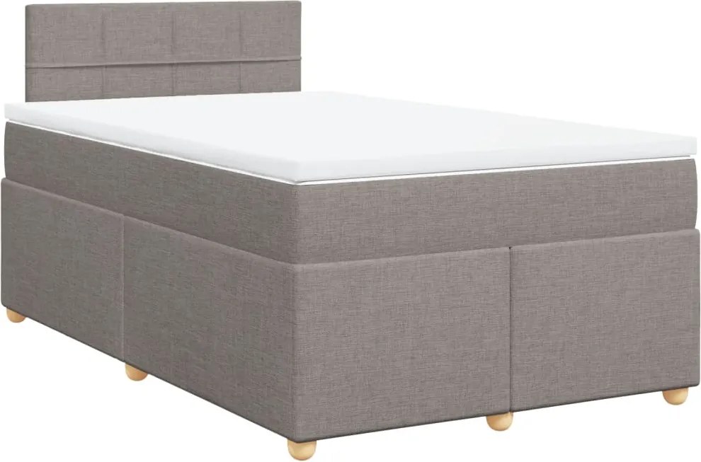 Box spring postel s matrací taupe 120x190 cm textil 3288923