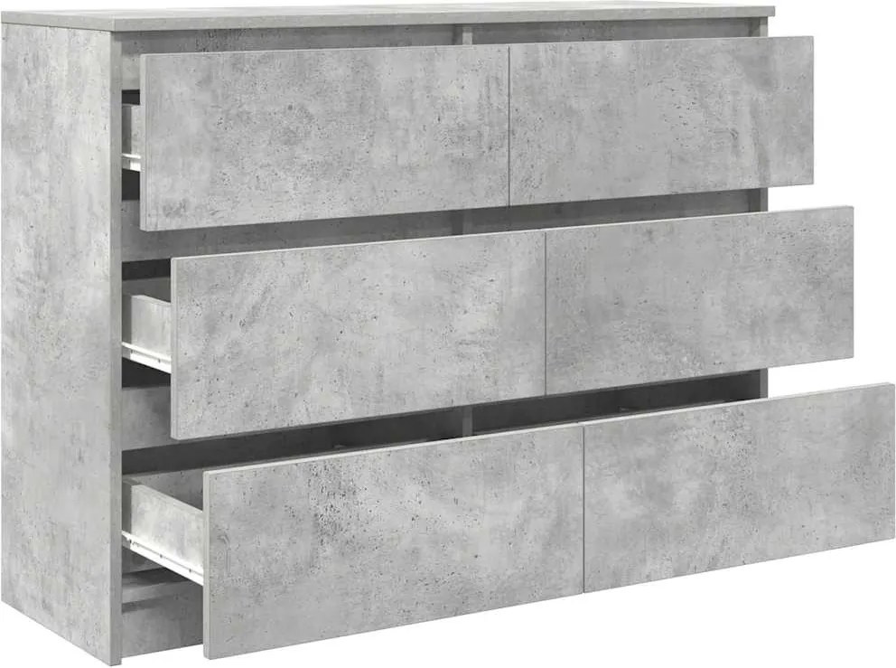 Příborník betonově šedý 100x35x76 cm Dřevěné konstrukce 3328501