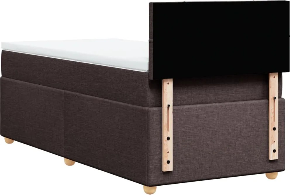Box spring postel s matrací tmavě hnědá 80x200 cm textil 3286510
