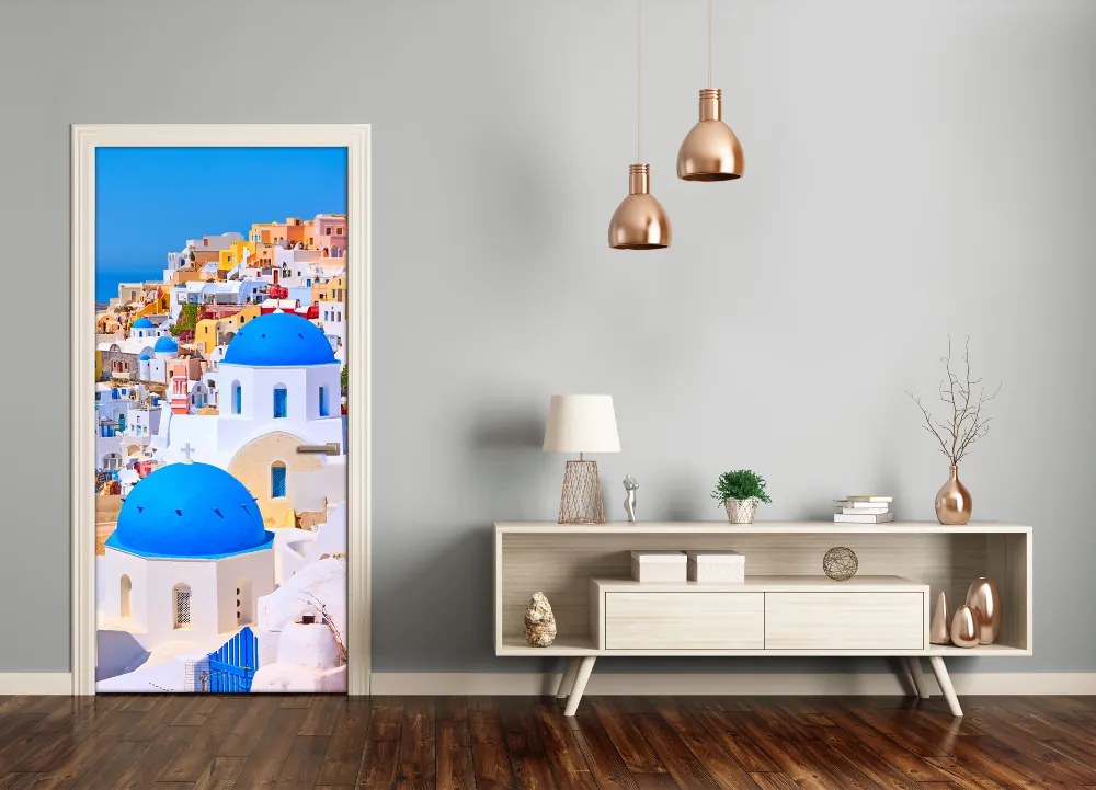 Fototapeta samolepící na dveře Město Santorini 95x205 cm