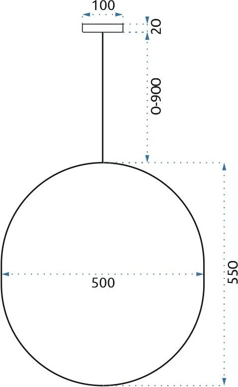 Toolight - LED závěsné stropní svítidlo APP967-1CP, černá, OSW-06110