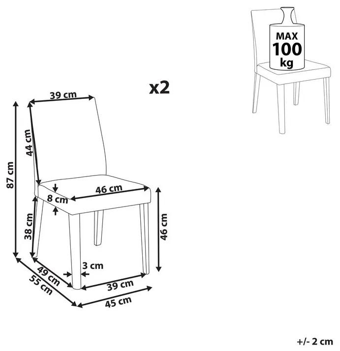 Set 2 ks jídelních židlí Phoza (šedá). 1081974