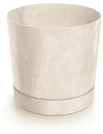 PROSPERPLAST Květináč - TUBO P Beton Effect Průměr: 19,9 cm, Barva: marengo