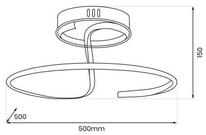 LED Přisazený lustr DELTA LED/30W/230V černá