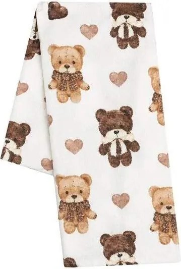 Bavlněná plena s potiskem New Baby bears with heart