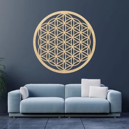 Dřevěná dekorace Květ života - posvátná geometrie a mandala na zeď | SENTOP PR0168-akcia20