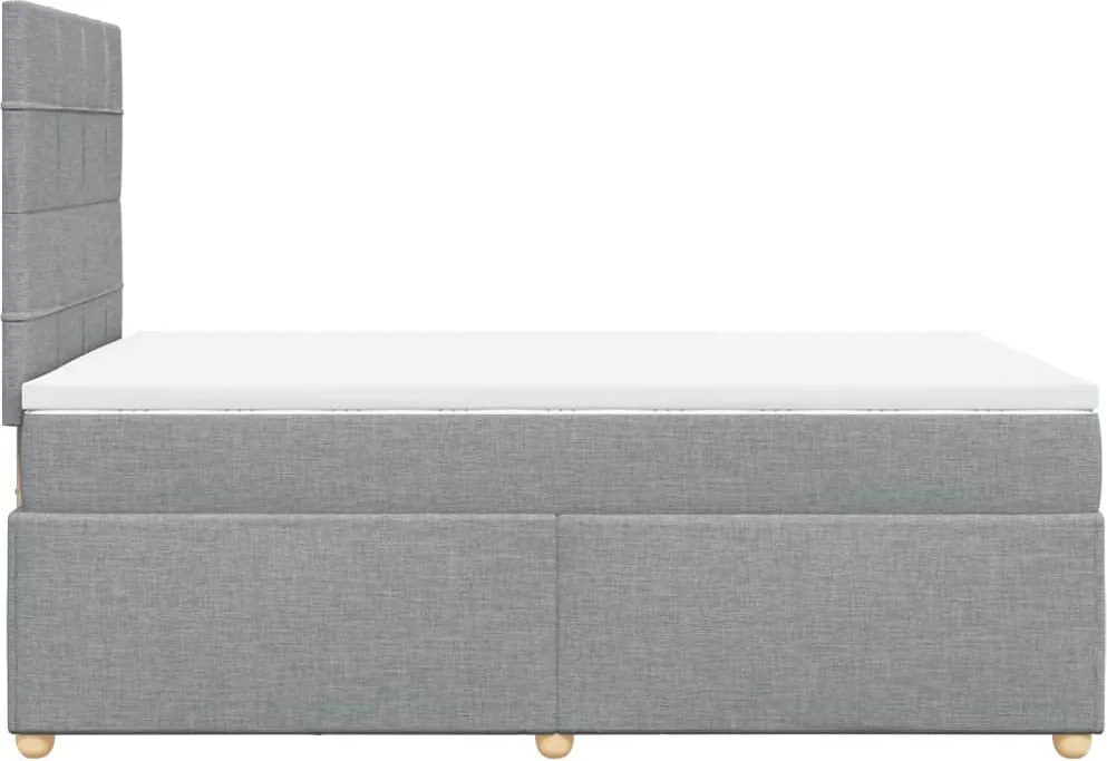 Box spring postel s matrací světle šedá 120 x 200 cm textil 3293547