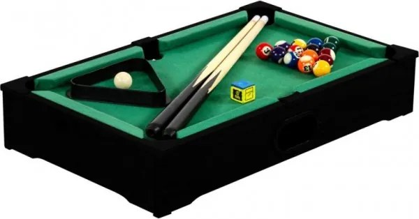 Mini kulečník pool s příslušenstvím 51 x 31 x 10 cm - černý OEM M40540