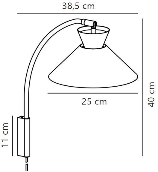Nordlux - Nástěnná lampa DIAL 1xE27/40W/230V bílá