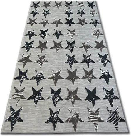 Makro Abra  Kusový koberec LISBOA 27219/975 Hvězdy šedý 200 x 290
