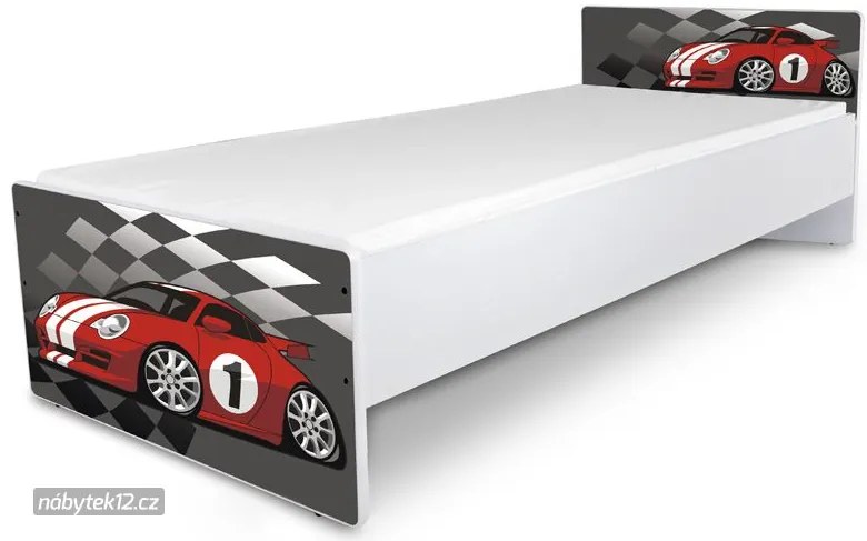Jednolůžková dětská postel Racing Car 1, HDF + ABS