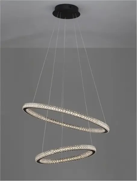 LED lustr Ginevra 60.5 černé