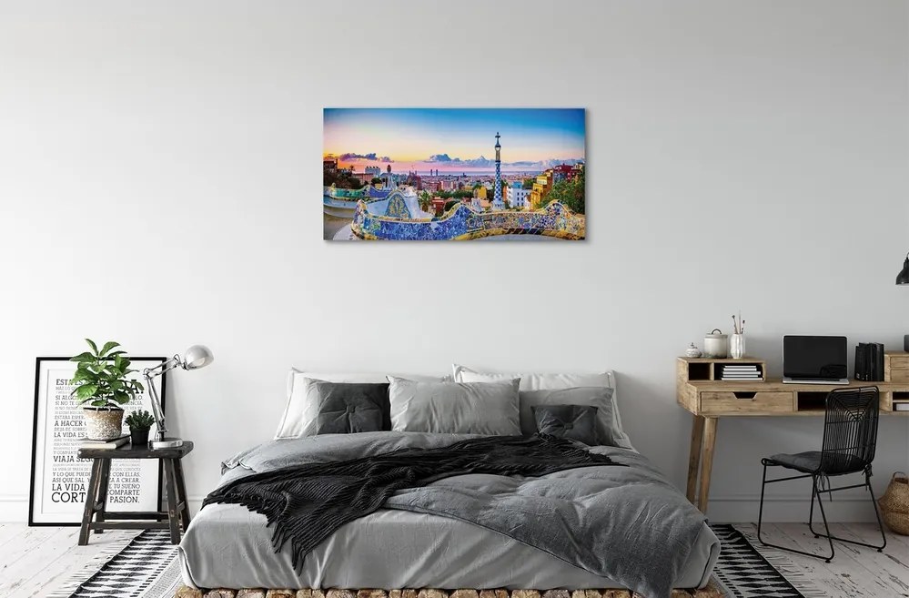 Obrazy na plátně Španělsko Panorama města 100x50 cm