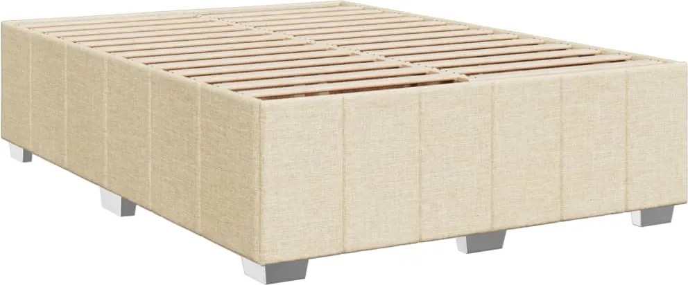 Rám postele bez matrace krémový 140 x 200 cm textil 3284844