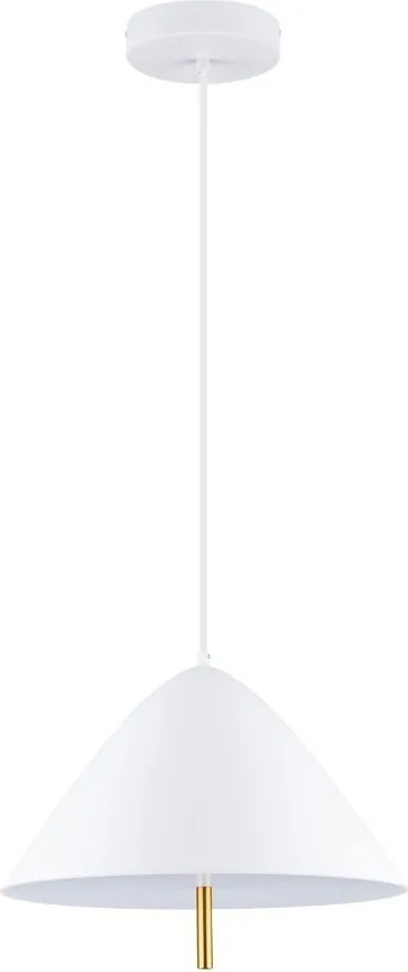 Bílé kovové LED závěsné svítidlo s kovovým stínidlem ø 40 cm Oros – Nova Luce