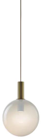 Bomma Luxusní závěsné svítidlo Divina s baldachýnem Povrch Montury: Broušená zlatá, Barva skla: kouřová