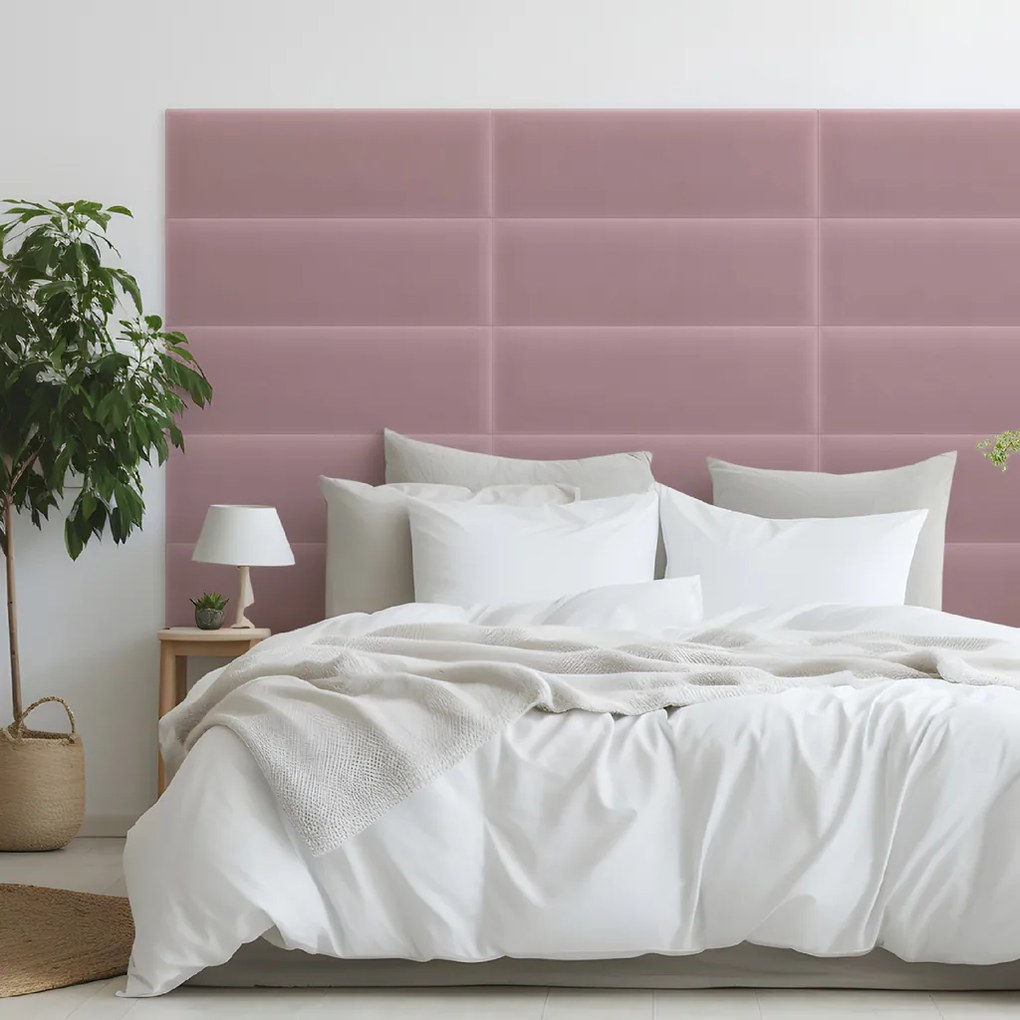 Sametový čalouněný panel - Obdélník - 80x20cm Farba: Růžová