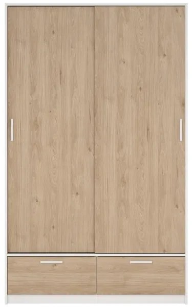 FALCO Šatní skříň s posuvnými dveřmi Line 74324 bílá/jackson hickory