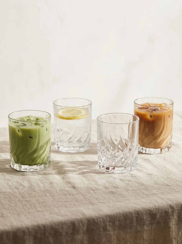 Sinsay - Sada sklenic s reliéfním vzorem 4 pack - clear