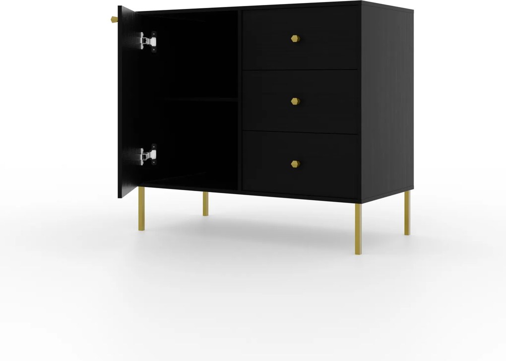 ADRK Furniture Komoda 1D 3S Tili ADRK-CHES-TIL-1D-3S-B