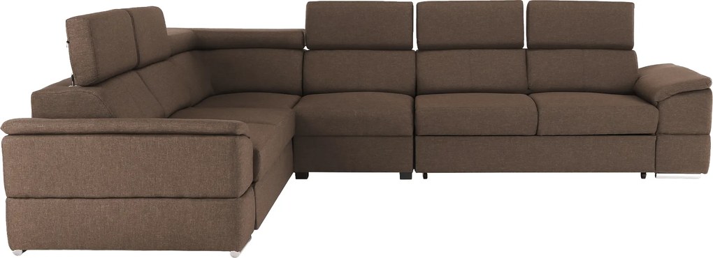 Sedací souprava, látka šedohnědá Taupe, SEGORIA LUX