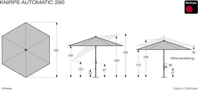 KNIRPS Automatic 290 cm bílá - Zboží s drobnou vadou (S273)