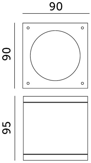 Venkovní bodové svítidlo 1xGU10/35W/230V IP54 hranatý černá