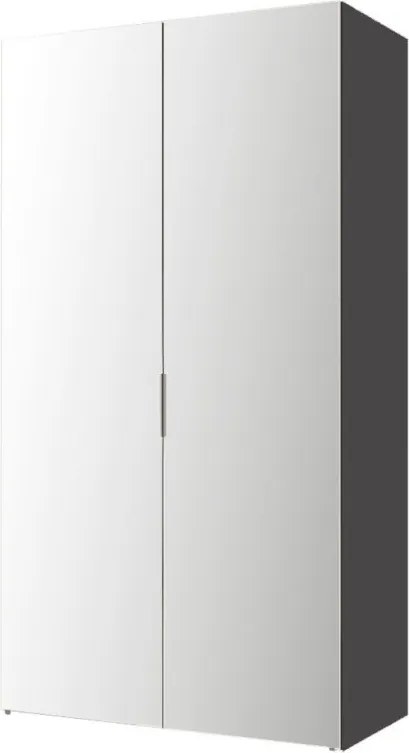 Skříň 2D 100 Zrcadlo, korpus antracit AL Módulní skříň Modus