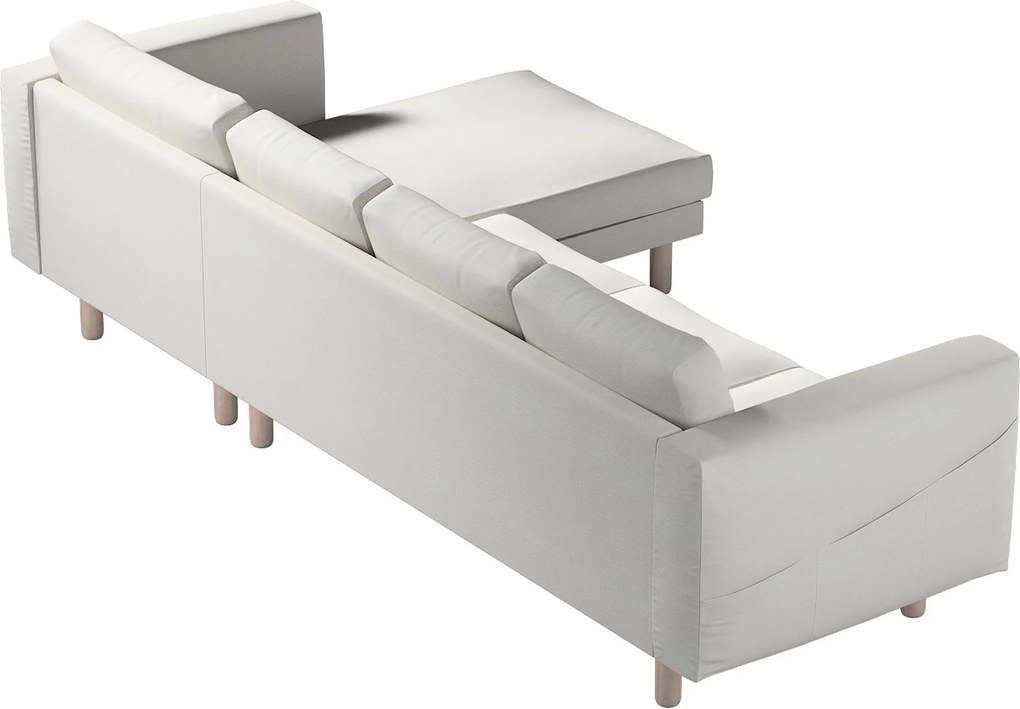 Potah na pohovku IKEA Norsborg 4-místná se šezlongem barva šedá látka lesklé, pletený vzor, sametová