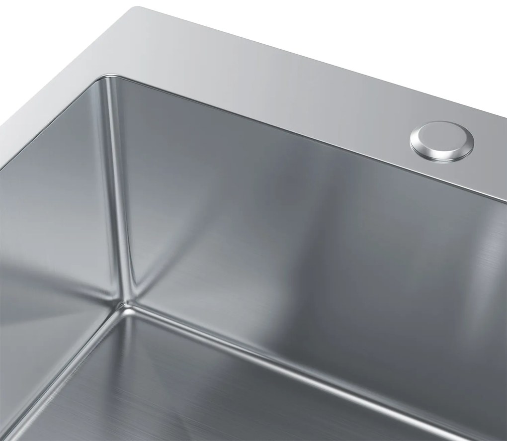 Erga HD, 1-komorový ocelový dřez 480x450x210 mm, ocelová, ERG-MLS-HD4845