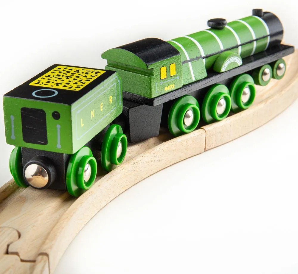 Bigjigs Rail Dřevěná replika lokomotiva Flying Scotsman