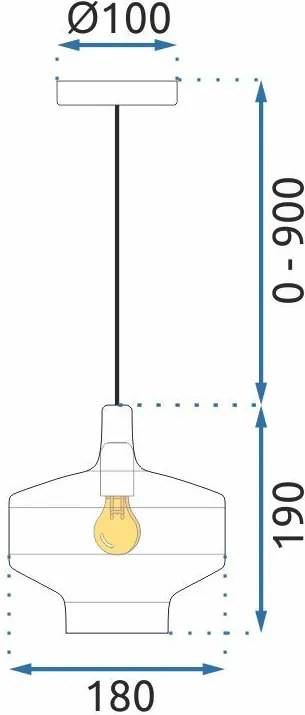 Toolight, závěsné svítidlo 1xE27 APP1123-1CP, růžová, OSW-40102