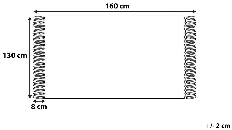 Bavlněná deka 130 x 160 cm černobílá KIRAMAN Beliani
