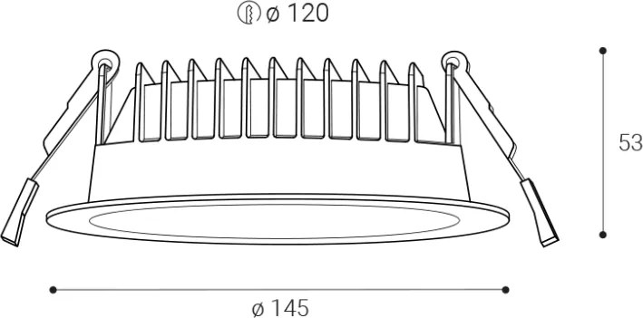 LED2 2235251 KAPA zápustné svítidlo LED D145mm 12W/1350lm 3000-3500-4000K IP54 bílá