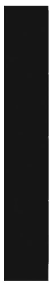 Botník černý 63x24x147 cm kompozitní dřevo - Default Title