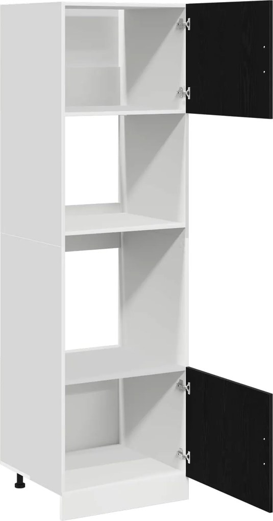 Závěsná skříňka Černý dub 60 x 57 x 207 cm Kompozitní dřevo 3334018