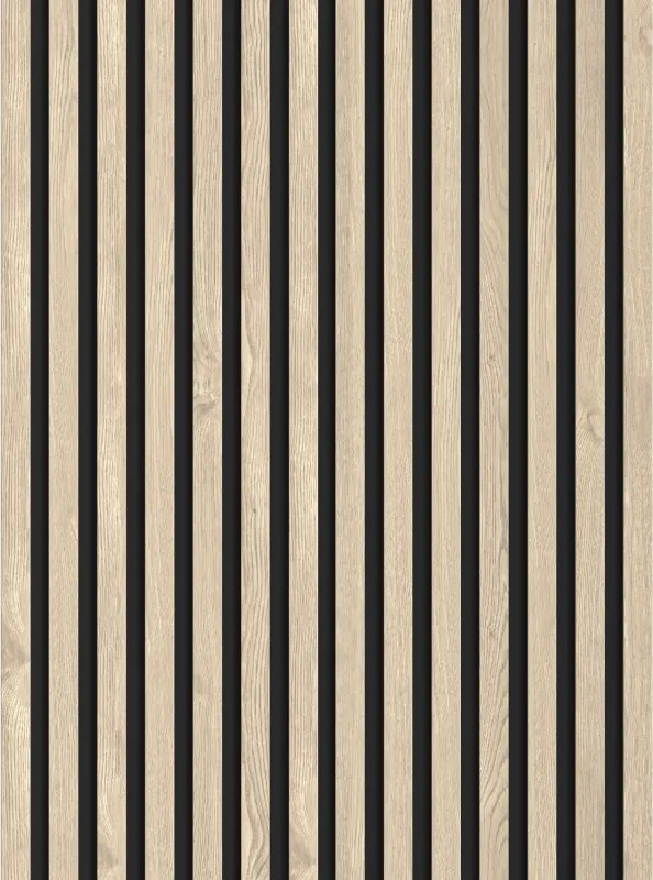 Mexen Lam-B, stěnové lamely 275 × 31,5 cm, HDF deska 4 mm, dub perlový, S100-275317-2812-058