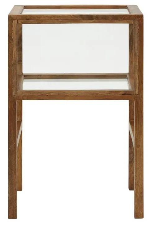 HOUSE DOCTOR Hnědý stolek Montre 38 cm × 28 cm × 60 cm