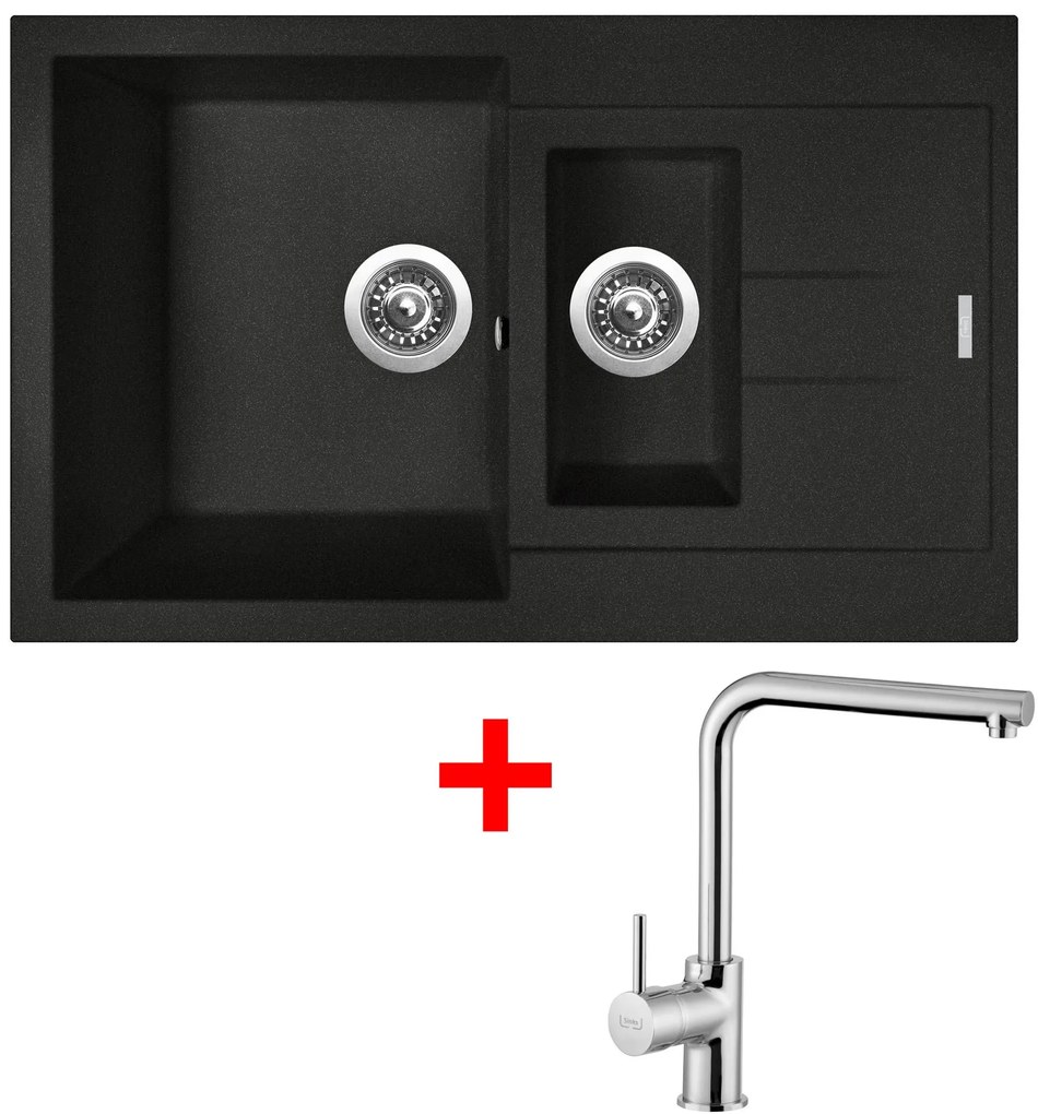 Akční set Sinks AMANDA 780.1 Metalblack + baterie ELKA Chrom