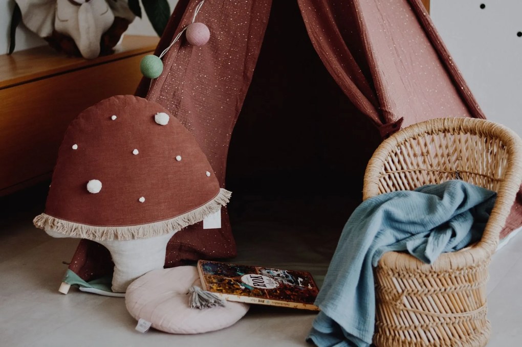 Vigvam design Teepee Vesper Brown &amp; Gold - ČTVERCOVÉ BEZ Podlážky