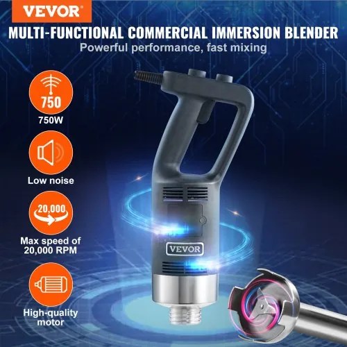 Komerční ponorný mixér Ruční mixér pro velké zatížení 750 W s proměnnou rychlostí