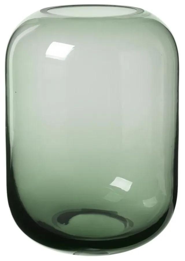 Zelená skleněná váza Blomus Bright, výška 21,5 cm