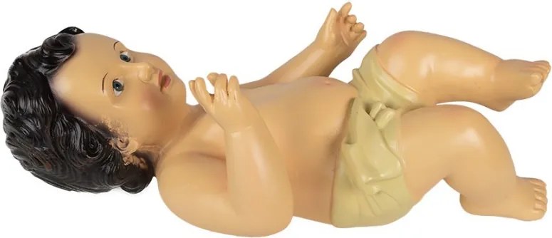 Dekorace figurka malý ležící Ježíšek Jesus L - 20*15*37 cm