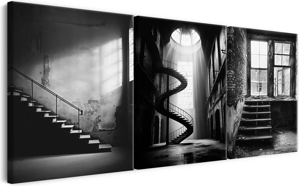Obrazy do obývacího pokoje Triptych Obraz na zeď Loft Ozdoba na zeď 90x180 cm