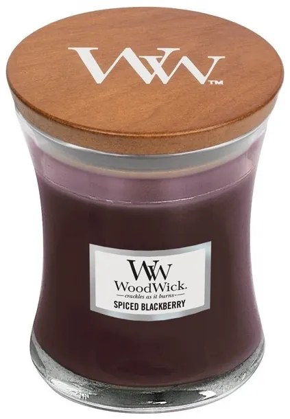Vonná svíčka WoodWick - Spiced Blackberry 85g/20 - 30 hod
