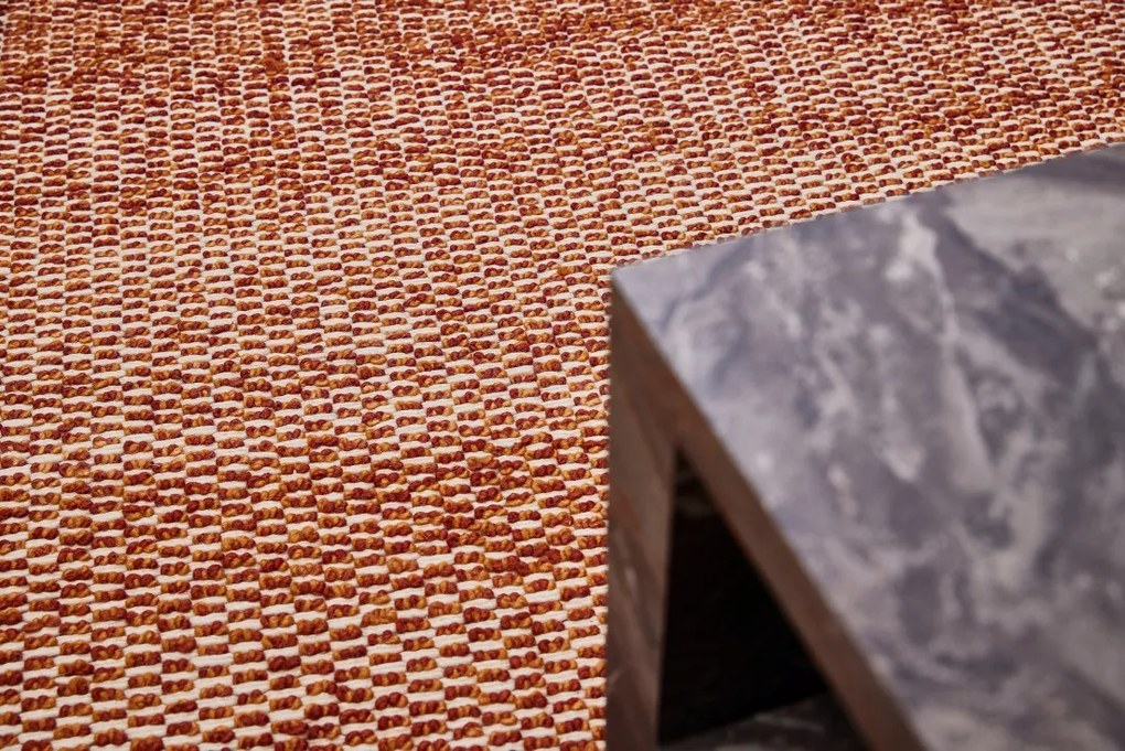 Diamond Carpets India, Ručně vázaný kusový koberec Fire Agate DE 4619 Orange Mix, 120x170, oranžová, ložnice