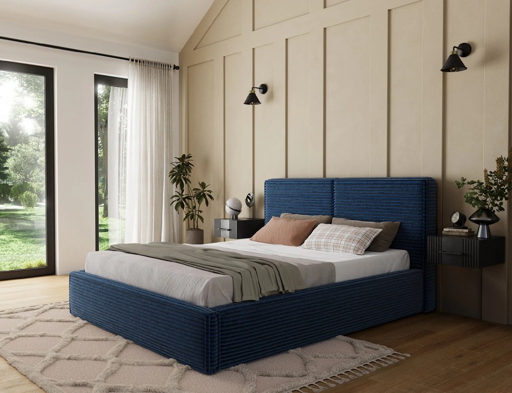 Pesillo postel + kovový rám/plynový píst/kontejner 140x200