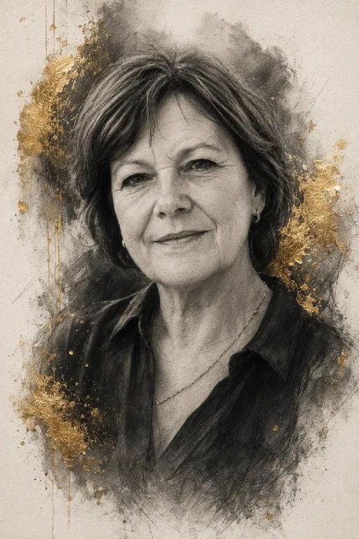 Foto obraz z vlastní fotky na plátno – Charcoal & Gold luxusní portrét Rozměry obrazu: 20 x 30 cm